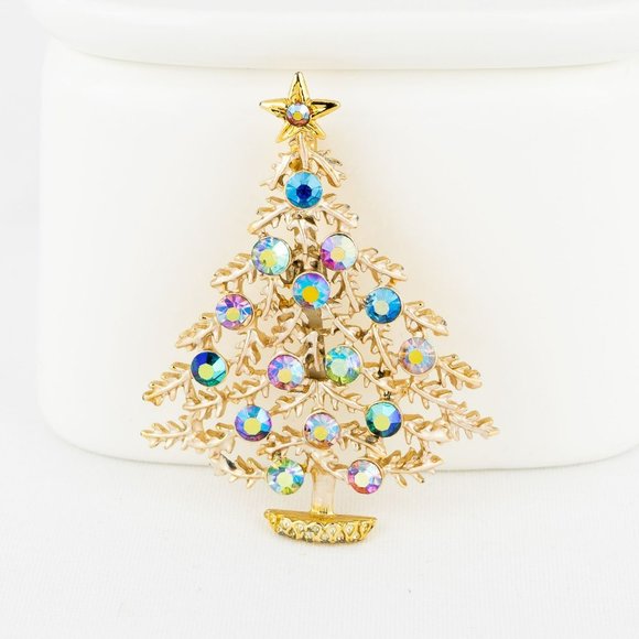 Beatrix Jewelry | Jewelry | Vintage Beatrix Ab Christmas Tree Brooch ...